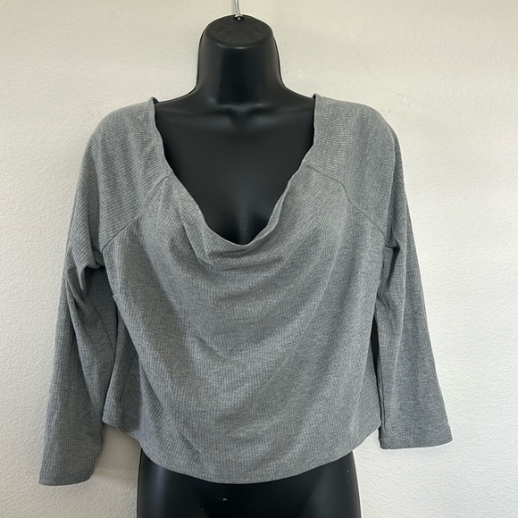 Fashion to Figure | Tops | Fashion To Figure Grey Ribbed Off The ...